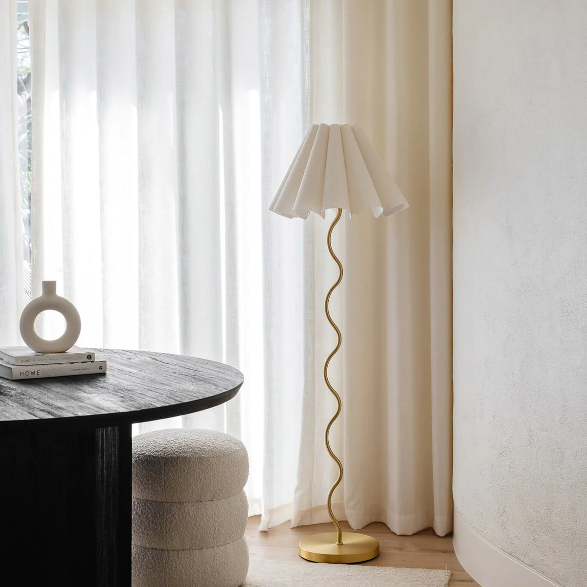 Cora Floor Lamp Neutral/Gold – Hope & Me